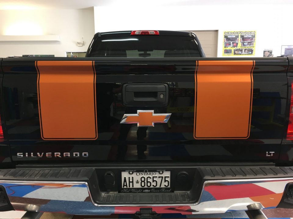 Custom truck rally stripes - Johnny Tint Graphics & Design