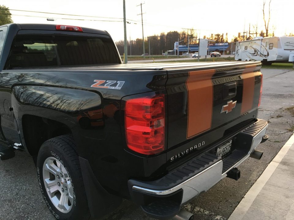 Custom truck rally stripes - Johnny Tint Graphics & Design