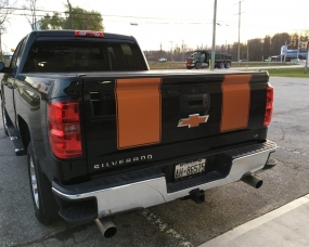 Custom truck rally stripes - Johnny Tint Graphics & Design